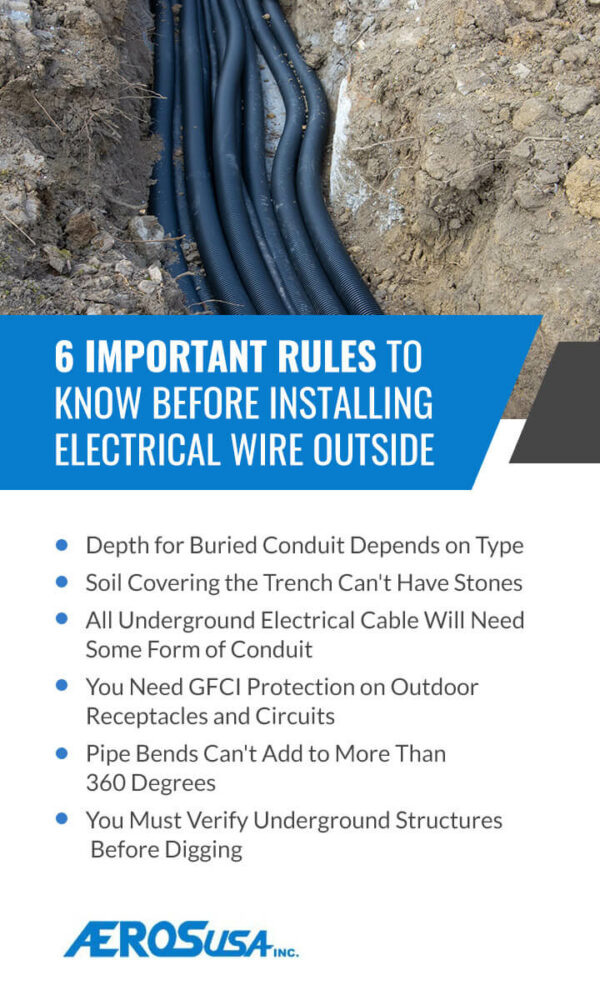 Installing Conduits Outdoors - AerosUSA